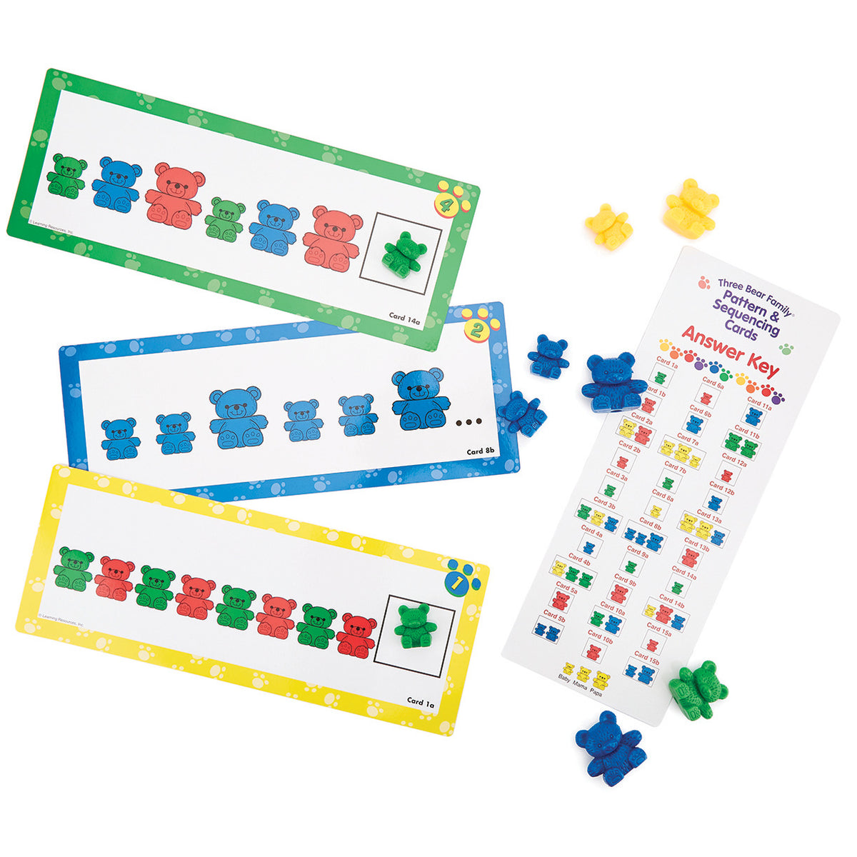 Learning Resources Three Bear Family Pattern and Sequencing Cards ...