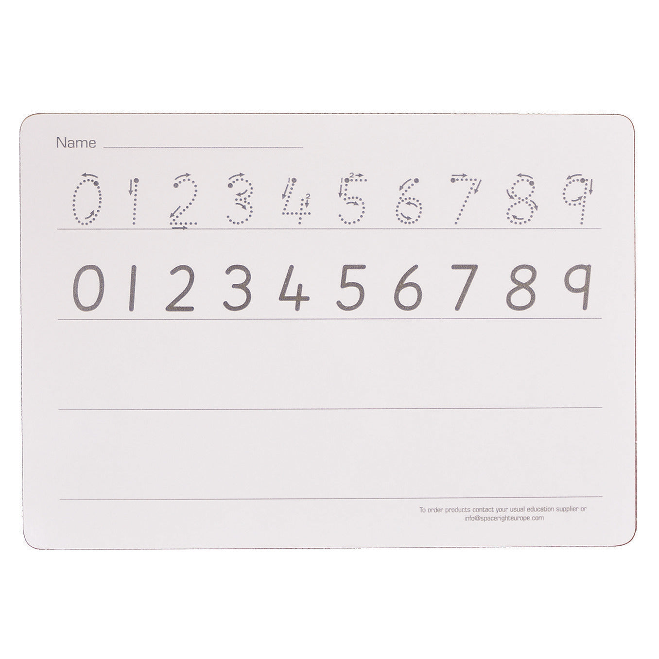 Number Formation Rigid Write & Wipe Boards – Eduzone Ltd