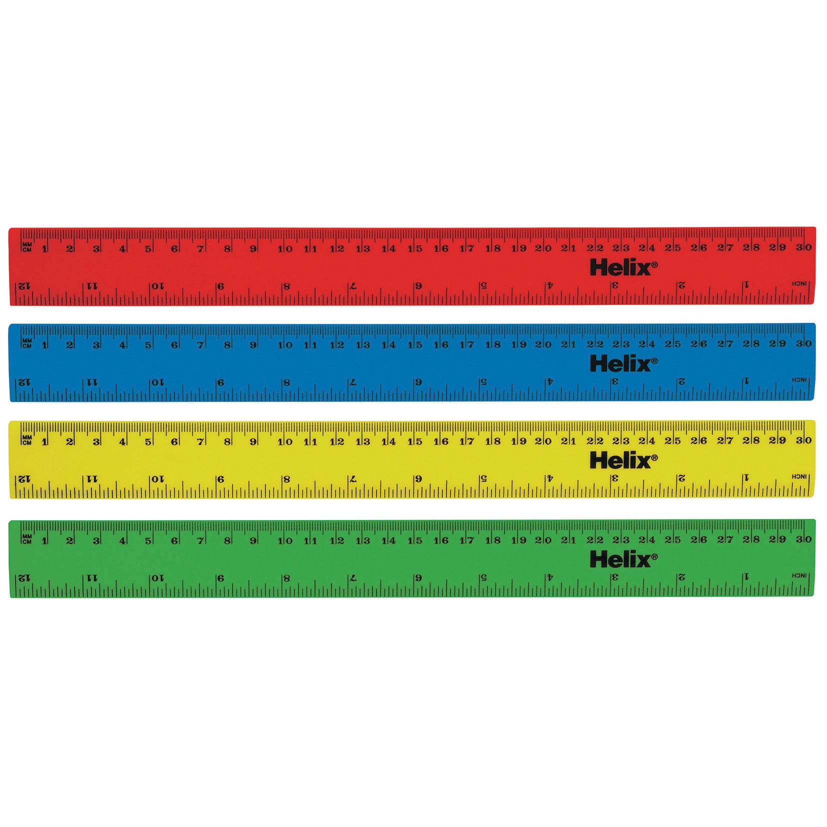 Helix® Coloured 30cm Plastic Ruler – Eduzone Ltd