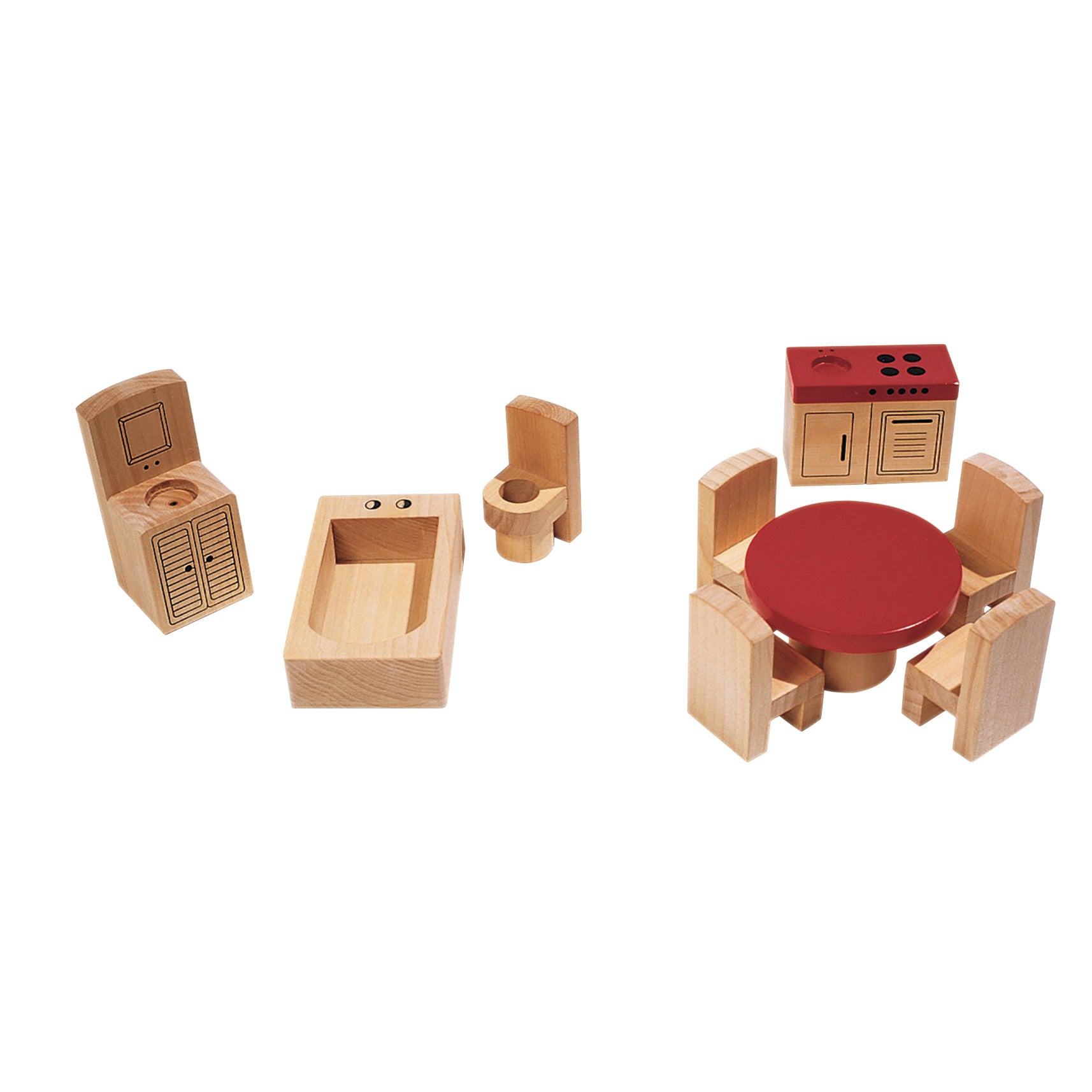 Dolls' House Kitchen & Bathroom Furniture Set – Eduzone Ltd