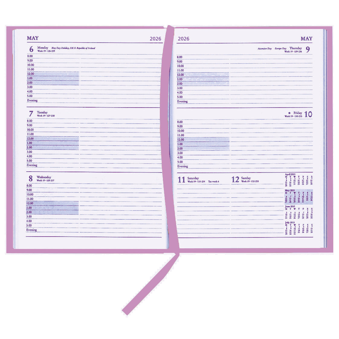 2026 A4 Desk Diary - 1 Week To View – Eduzone Ltd