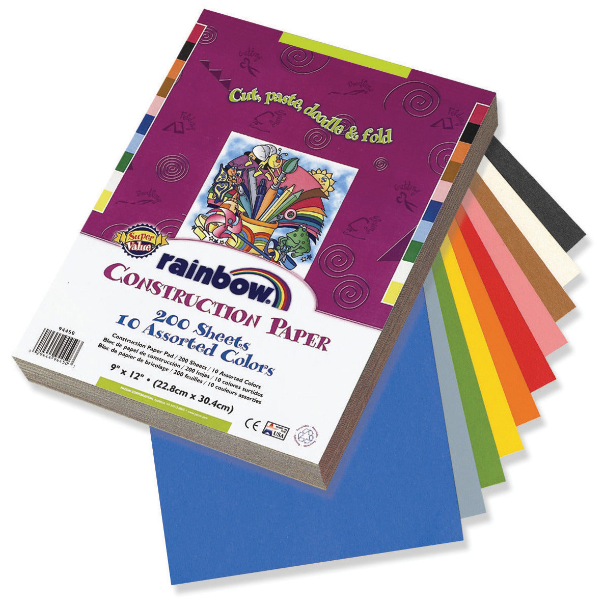 Assorted Vivid Colours A4 Construction Paper – Eduzone Ltd