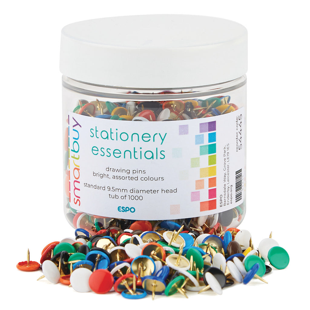 Smartbuy Bright Coloured Drawing Pins – Eduzone Ltd